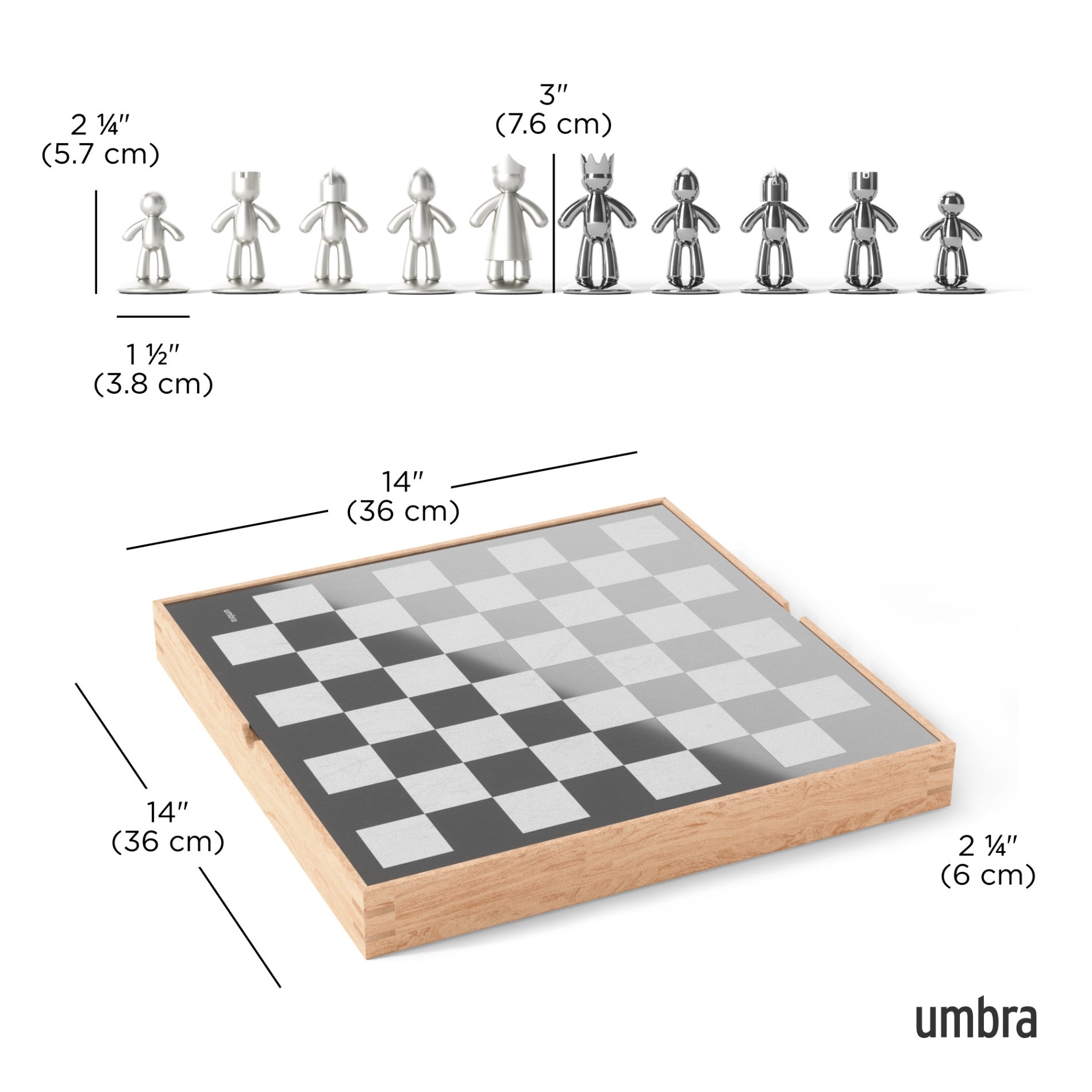 Buddy Chess Set - Classic Board Game for All Ages - Umbra